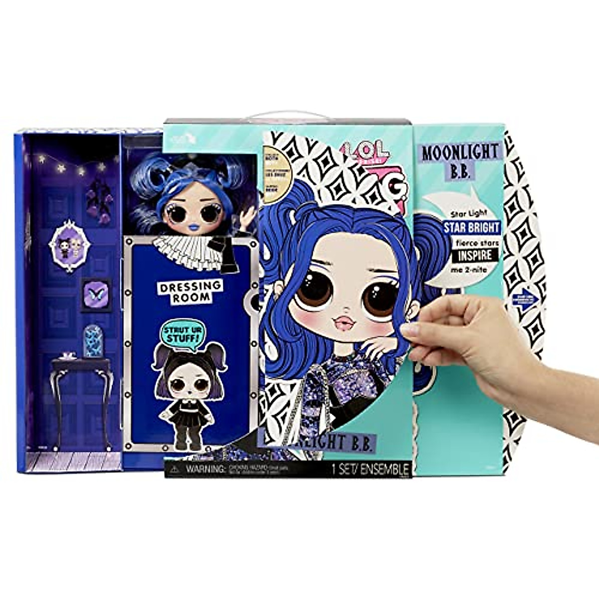 L.O.L. Surprise! OMG Moonlight B.B. Fashion Doll - Dress Up Doll Set with 20 Surprises for Girls and Kids 4+