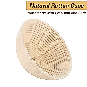 10Inch Round Proofing Baskets | Handmade Banneton Proofing Baskets | Durability Smooth Proofing Baskets | Round Zero Splintering Proofing Baskets | Sourdough Proofing Bowl for Homemade Dough Bread