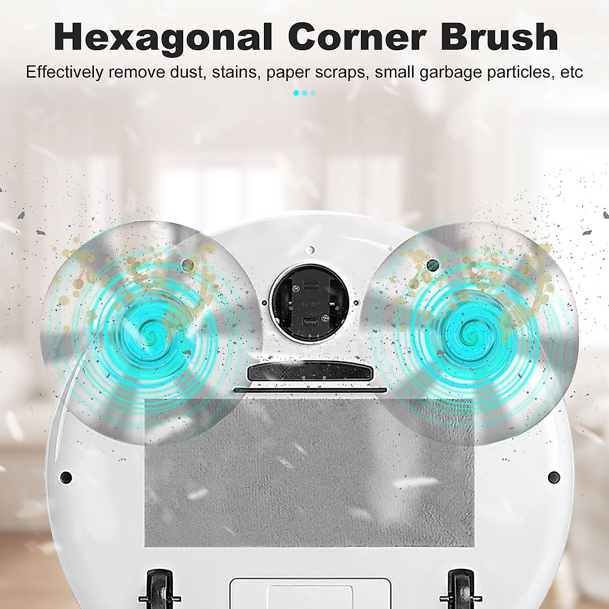 Pilipane Robot Vacuum Cleaner, Intelligent Sweeping Robotic Vacuum with Mop for Pet Hair, Hard Floor, Tile, Smart Sweeping Mopping Robot Set Helper for Home Office