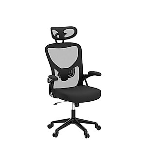 Yaheetech Executive Office Chair Ergonomic Office Chair High Back Adjustable Desk Chair Computer Chair with Adjustable Armrests and Headrest Swivel Task Chair for Office Manager and Study, Black