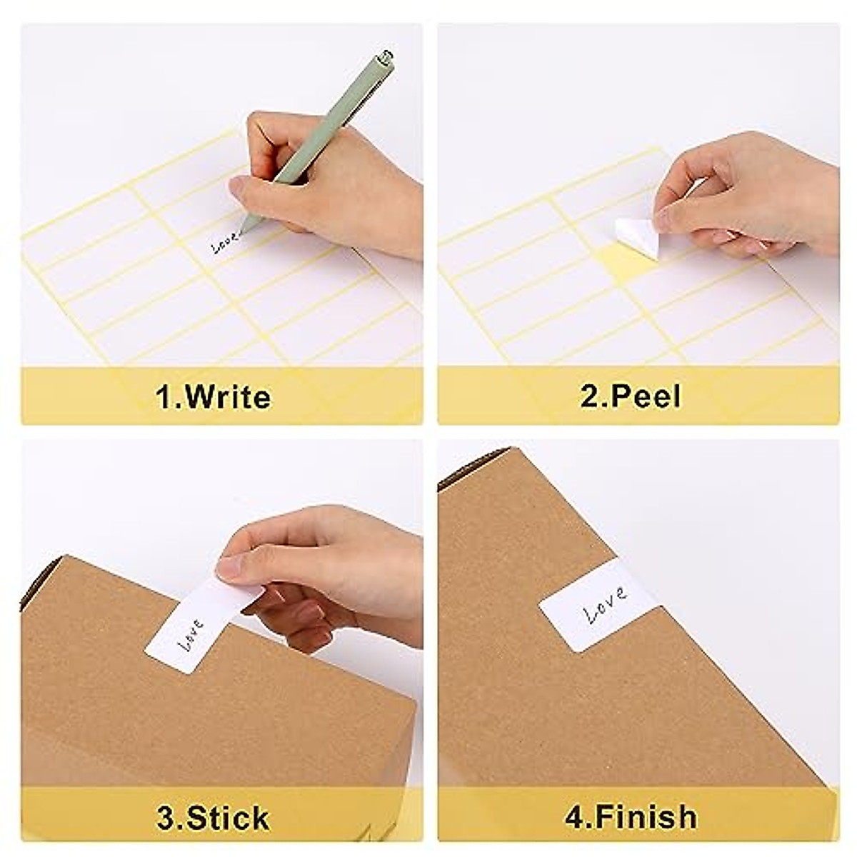 720 Pcs 1x3 Inch Date Label Removable Freezer Label Stickers Food Storage Stickers Self-Adhesive Rectangular Stickers for Food Containers Jars Bottles Storage Organization