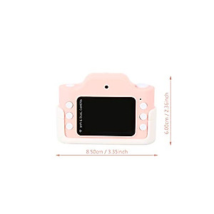 Lurrose Cartoon Digital Camera High Definition: Cartoon Kids Camera, Pink Rechargeable WiFi Video Recorder, 32g Mini Kid Camera Toys for New Year Birthday Festival Souvenir