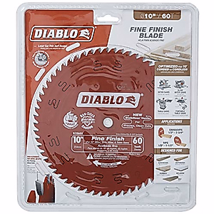 Diablo by Freud D1060X 10" x 60 Tooth Fine Finish Saw Blade