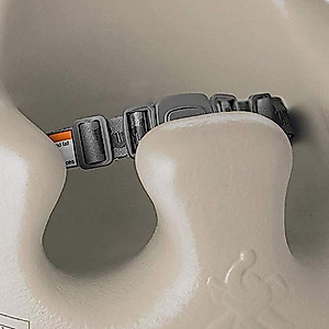 Bumbo Infant Floor Seat Baby Lounger Sit Up Support Chair for 3 to 12 Months with 3 Point Adjustable Safety Strap Harness and Rounded Backrest, Taupe