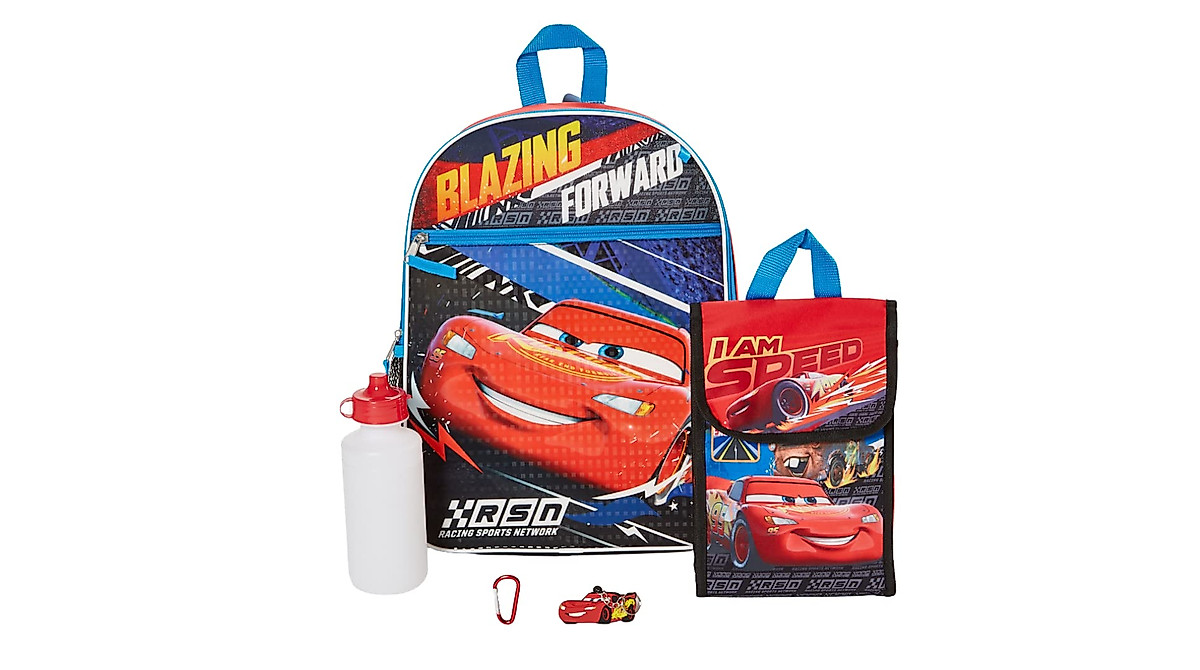 Disney Pixar Cars Backpack Set for Kids - 16 inch