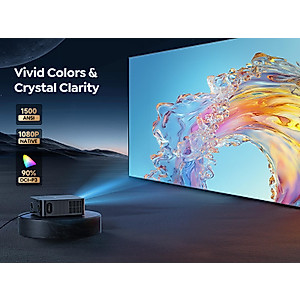 Outdoor Projector 4K, 5G WiFi Bluetooth Projector with 4D/4P Keystone Correction, Compatible with iOS/Android/ TV Stick/PS4