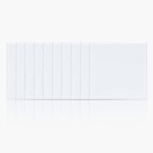 HOME MASTER HARDWARE Self Adhesive Wall Protector Square 4 inch, 10 Pack Door Handle Wall Shield Guard Door Stop, Rigid Vinyl Wall Protection Pad White 10 Pack