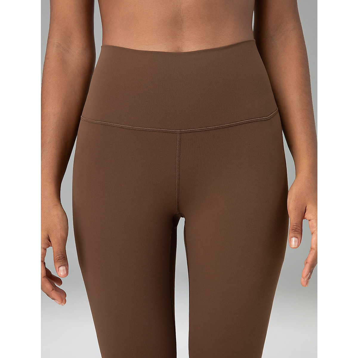 Colorfulkoala Women's Dreamlux High Waisted Workout Leggings 28" Inseam Full Length Yoga Pants (M, Cocoa)
