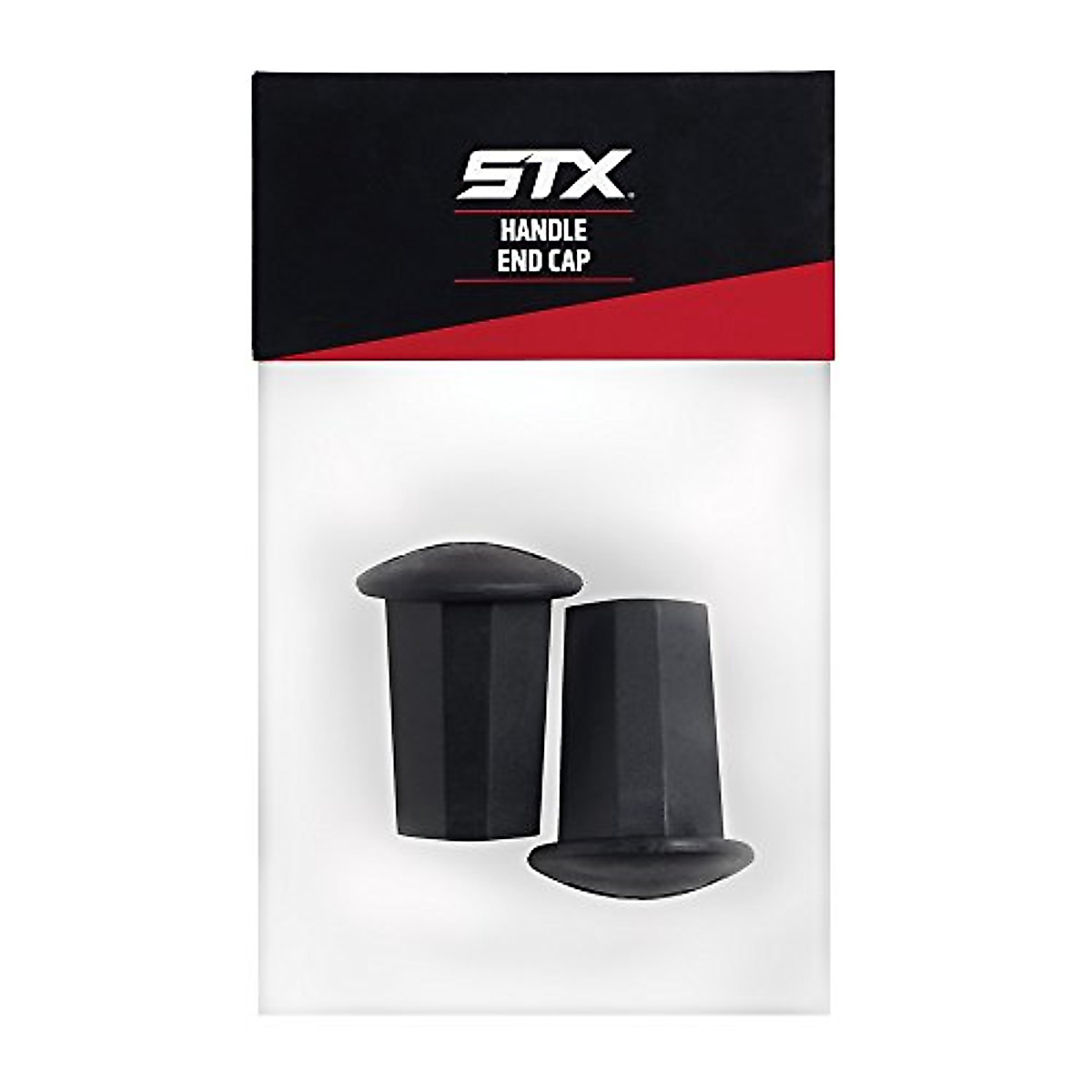 STX Women's 7/8" Deluxe Lacrosse Stick End Cap - 2-Pack in White and White