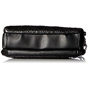 GTM Gun Tote'n Mamas Concealed Carry Rose Embroidered Lambskin Cross-Body Shoulder Bag, Black, Medium