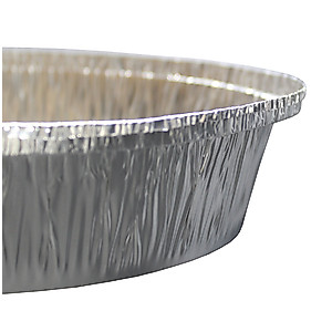 MontoPack 9 Inch Round Tin Foil Pans Disposable Aluminum - Freezer & Oven Safe - For Baking, Cooking, Storage & Reheating (100)