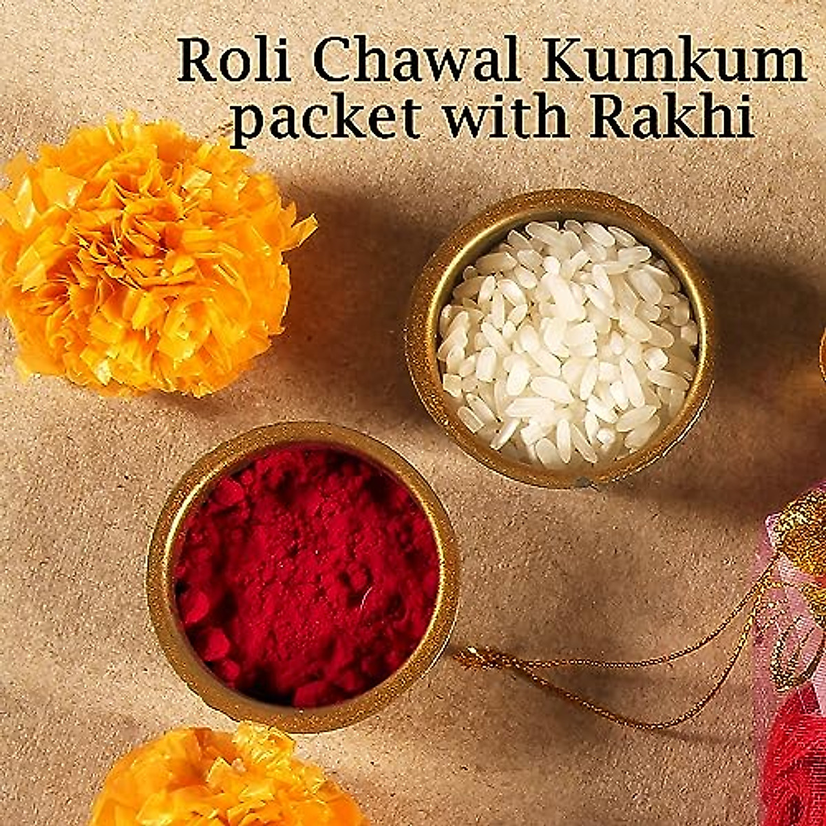 ARTISENIA Set of 2 Rakhi for Brother with Raksha Bandhan Greeting Card | Roli Chawal Tika - Raksha Bandhan Ek Onkar Rakhi for Brother | Rakhi for Bhaiya | Ganesha Rakhi Thread RNJ0025