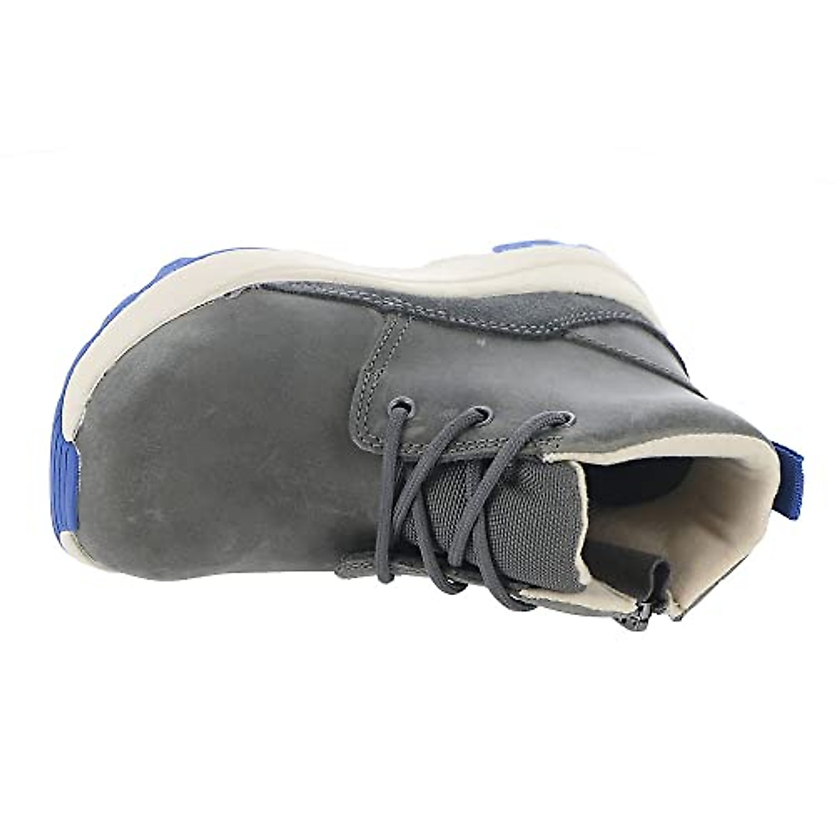 UGG K Canoe III Weather Sneaker, Charcoal/Classic Blue Leather, 6 US Unisex Big Kid