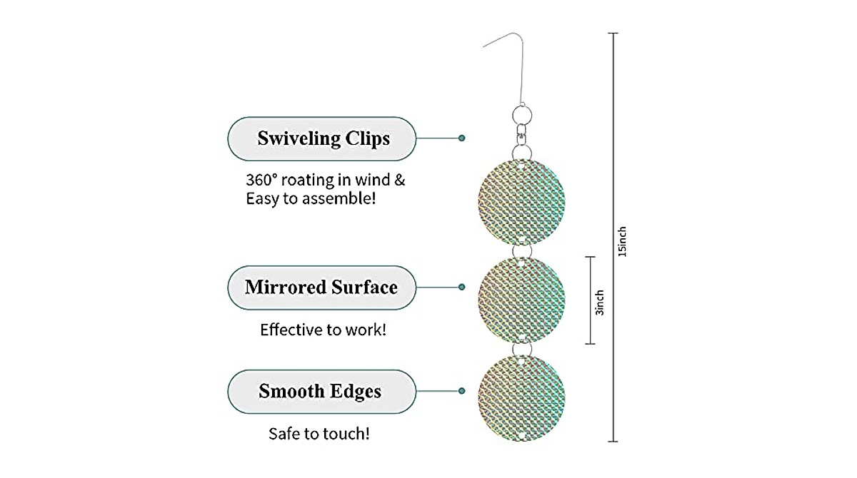 Bird Scare Devices - Reflective Outdoor Discs to Keep Birds Away