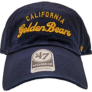 '47 Cal Hat (Berkely Golden Bears) Mens Womens Clean Up Adjustable Cap, Navy Blue, One Size