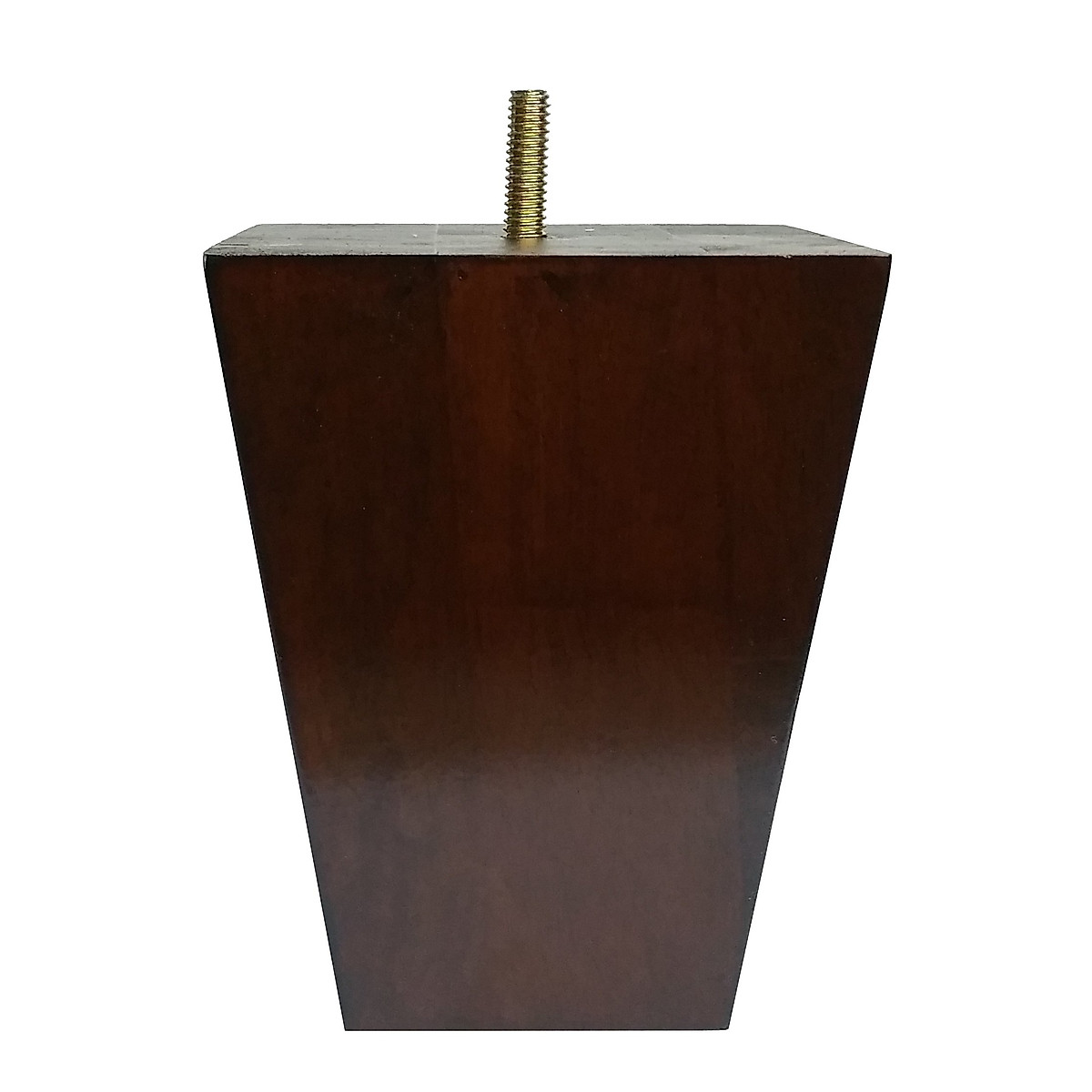 5" Tall Leg Walnut Tapered Threaded Bolt Sofa/Couch/Chair Wood Legs - Set of 4