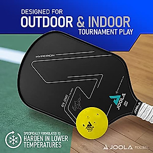 JOOLA Primo Pickleball Balls - 4 Pack of 3 Star Tournament Indoor and Outdoor Pickleball Balls - USAPA Approved - Ideally Weighted and Precision Crafted 40 Hole Design Pickleball Official Size