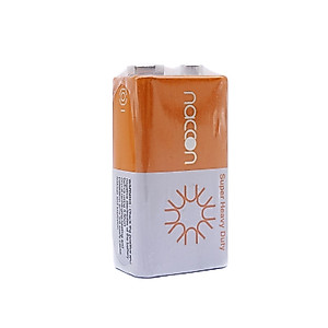 9V Carbon-Zinc Super Heavy-Duty Battery Single Time Use 6F22 Block (6 Batteries)