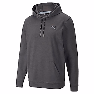 Puma Golf Men's Cloudspun Progress Hoodie, Puma Black Heather, Large