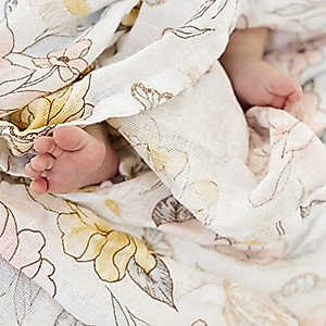 aden + anais Swaddle Blanket, 100% Organic Cotton Muslin Blankets for Girls & Boys, Baby Receiving Swaddles, Ideal Newborn & Infant Swaddling Set, 4 Pack, Earthly