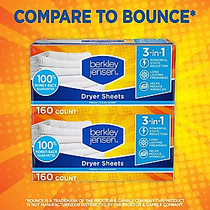 Berkley & Jensen Soft and Fresh Dryer Sheets, 320 ct. (2608536)