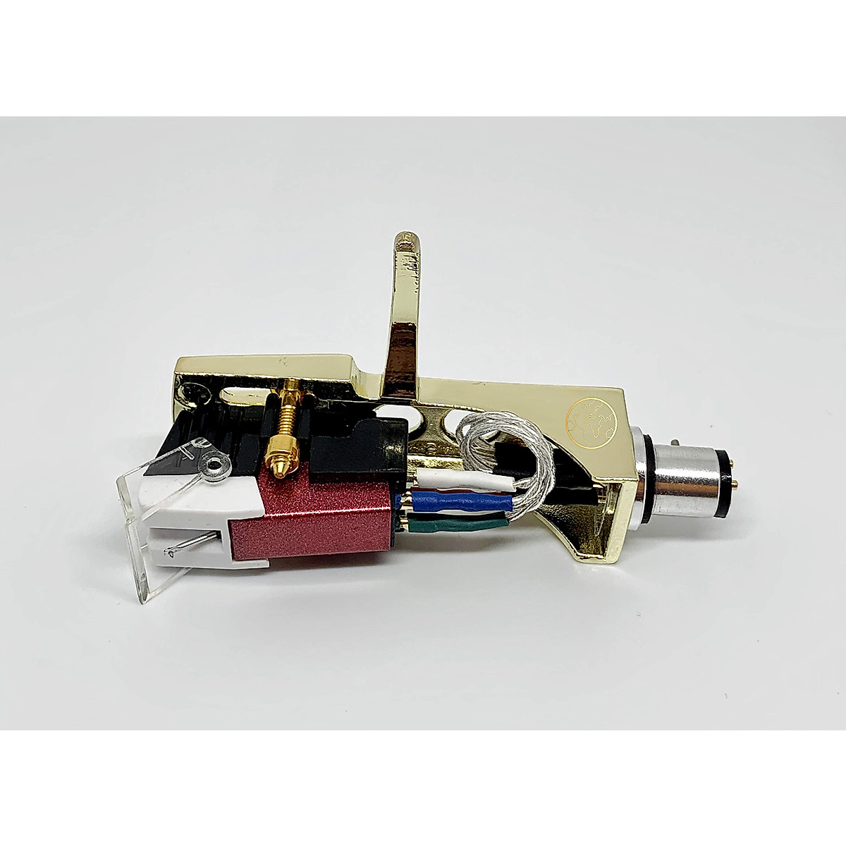 Cartridge and Stylus, needle and Gold Headshell with mounting bolts for Technics SLD3, SLD303, SLD33, SLD3K, SLD5, SLQ2, SLB303, SLH302, SL1000, SL1100, SL120, SL1650, SL1900, SL1950, SL2000, SL3310