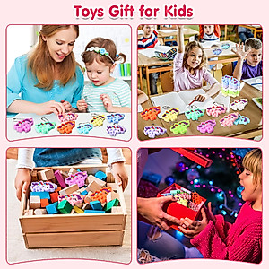 Kids Party Favors Pop Keychain Fidget Toys,Easter Eggs Fillers,Easter Basket Stuffers for Kids,Easter Gifts for Girls,Easter Party Favors Classroom Prizes