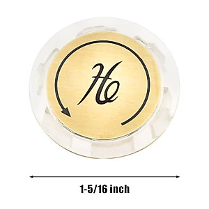 CChiai 4PCS 1-3/16 Inch Inner Diameter Faucet Index Buttons Universal Hot and Cold Bathroom Sink Handle Buttons Acrylic Bathtub Faucet Handle