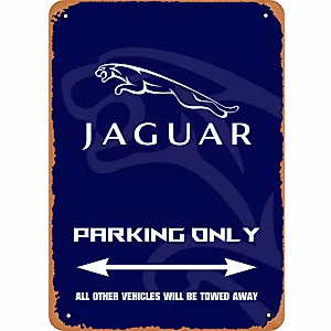 Wanfst Vintage Look Metal Sign - Car Enthusiast Jaguar Parking only - 8 x 12 Tin Sign
