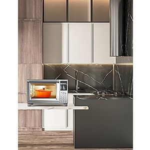 Nuwave Bravo XL Pro Air Fryer Toaster Oven, Improved 100% Super Convection, Quicker & Crispier Results, 100 Presets, Multi-Layer Even Cooking, 50-500F, Smart Probe, PFAS Free, 30QT, Stainless Steel