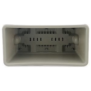 LEXININ 6 Pack 14 Inch Plastic Rectangular Window Planter Box, Window Vegetable Planter Box with Trays, Rectangular Flower Pots for Windowsill, Garden, Balcony, Patio, Grey