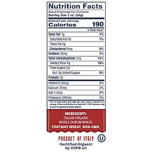 DeLallo Whole Wheat Spaghetti #4, 1 Pound (Pack of 16)