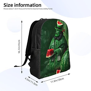 AthuAh Patrick'S Watermelon Festival Large Capacity Travel Backpack, *Casual Backpack, Adjustable Shoulder Strap, Suitable For Men And Women