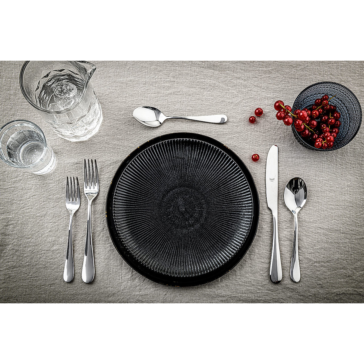 MEPRA 103422020 Natura 20-Piece Durable 18/10 Stainless Steel American Style Flatware Cutlery Set for Fine Dining, Dishwasher Safe, Service for 4