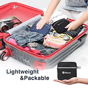 ZOMAKE Packable Hiking Backpack Water Resistant:32L Lightweight Foldable Backpacks - Small Packable Back Pack for Travel Camping Hiking Women Men (Black)