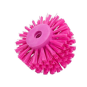 SPARTA Industrial Tank Brush Head Pipe Brush Head, Drain Brush with 3/4" Thread Hole (Handle Not Included) for Commercial Use, Plastic, 5 x 3.9 Inches, Pink, (Pack of 2)