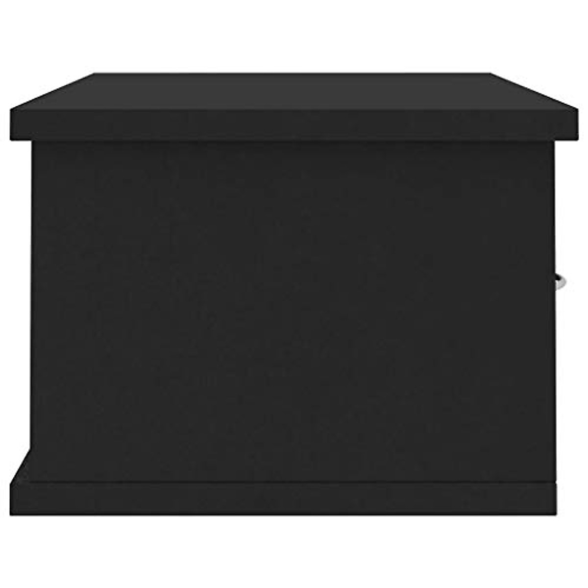 Youuihom Floating Shelf Wall Mount, Storage Shelf for Bedroom, Living Room, Bathroom, Kitchen, Office,Wall-Mounted Drawer Shelf Black 23.6"x10.2"x7.2" Chipboard