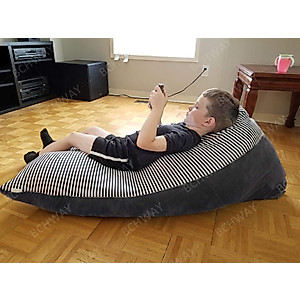 Stuffed Animal Storage Bean Bag Chair Cover | 53" Extra Large Beanbag Cover for Kids and Adults, Plush Toys Holder and Organizer for Boys and Girls | Premium Velvet - Soft & Comfortable