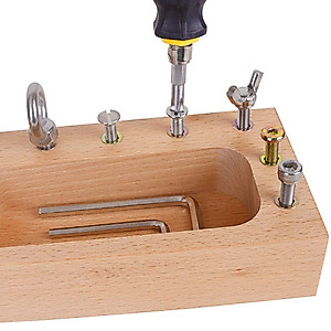 Vencer Wooden Box Screw Driver Board for Kids,Screw Sorter Game Basic Skills Educational Learning Toys,Toys for Children Over 3 Years Old Kids,Preschool Classroom Education Toy