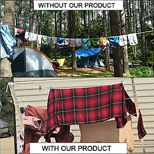 HUAALIUCHE 48" Long RV Bumper-Mounted Clothesline/Bumper Mount Versatile Clothes Line for RV