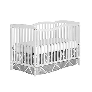 Dream On Me Chelsea 5-In-1 Convertible Crib In White, JPMA Certified