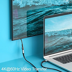 Fasgear USB C Extension Cable 6ft 10Gbps USB 3.2 Type C Male to Female Extender Nylon Braided 100W 5A Fast Charging Compatible for PSVR2/Mac Book Pro/iPad 10/Switch Host/PS 5 Controller/XPS (Black)