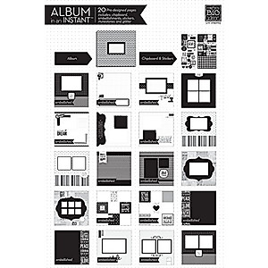 me & my BIG ideas Complete Album, Black and White Dream Big, 12-Inch by 12-Inch