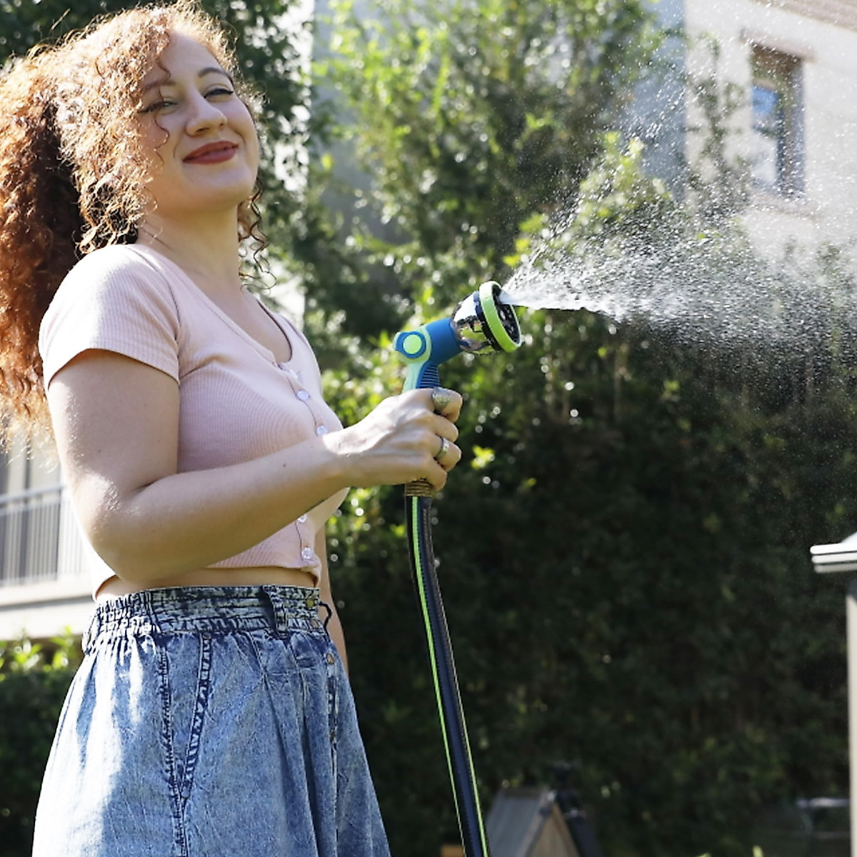 Worth Garden Non Kinking 3/4 in. x 50 ft. No Leak,HEAVY DUTY Durable PVC Long Water Hose with Brass Hose Fittings, Household and Commercial Use,Male to Female Fittings,12 YEARS WARRANTY,H165B00