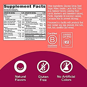 OLLY Women's Multivitamin Gummy, Overall Health and Immune Support, Vitamins A, D, C, E, Biotin, Folic Acid, Adult Chewable Vitamin, Berry, 45 Day Supply - 90 Count (Pack of 1)