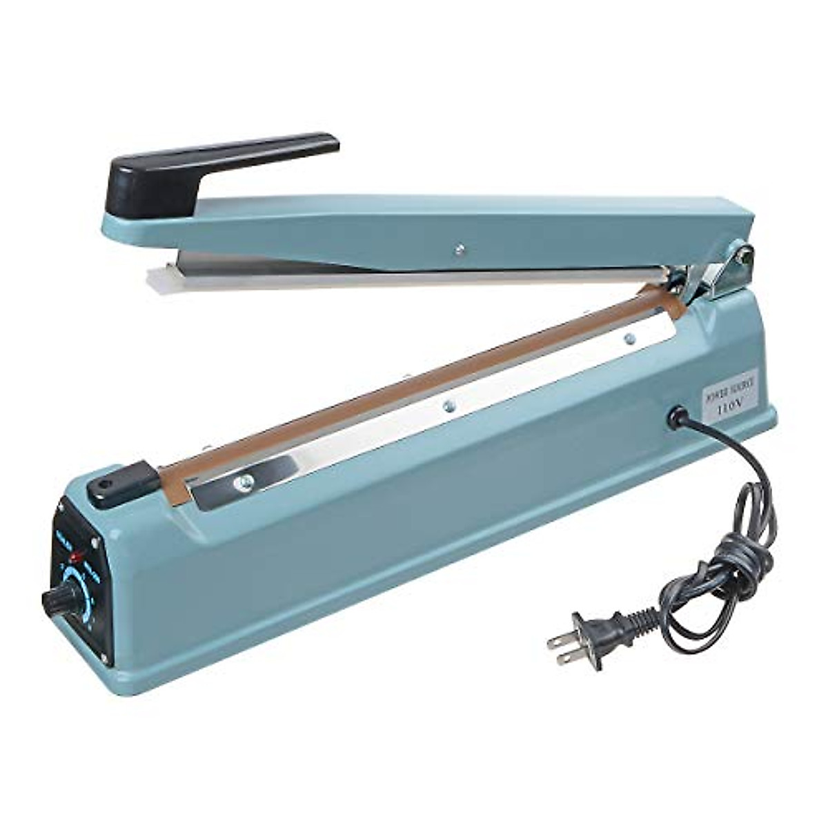 12" (300mm) Impulse Sealer Upgrade Thicken Iron case- Manual Poly Bag Heat Sealing Machine Closer Kit w/Adjustable Timer, Portable with Free Replacement Element Grip and Teflon Tape (12 Inch)