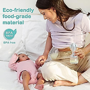 BumbleBee Manual Breast Pump Collector for Breastfeeding Combo- Silicone Milk Collector, Hand Pump Breast Pump 5oz/150ml with Compatible Nipple, Cap, Silicone Stopper and Storage Bag