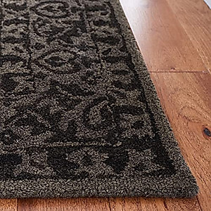 SAFAVIEH Dip Dye Collection Area Rug - 8' x 10', Dark Grey, Handmade Oriental Diamond Wool, Ideal for High Traffic Areas in Living Room, Bedroom (DDY151H)