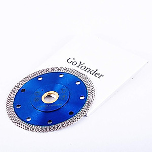 GoYonder 4.5 Inch Super Thin Diamond Saw Blade for Cutting Porcelain Tiles,Granite Marble Ceramics (4.5" -Blue (10 pcs))