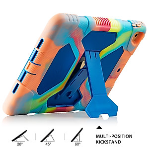 Case 9.7 inch for 2017 iPad 5th Generation Case /2018 iPad 6th Generation Case/ 2016 iPad Pro Case/iPad Air 2 Case, Heavy Duty Shockproof Silicone Protect Case - Ice/Blue